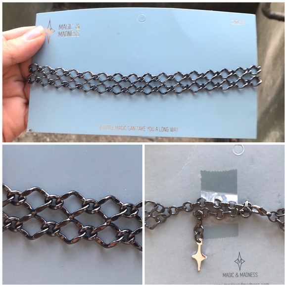 Magic & Madness | Jewelry | Magic Madness Black Metal Chain Choker ...